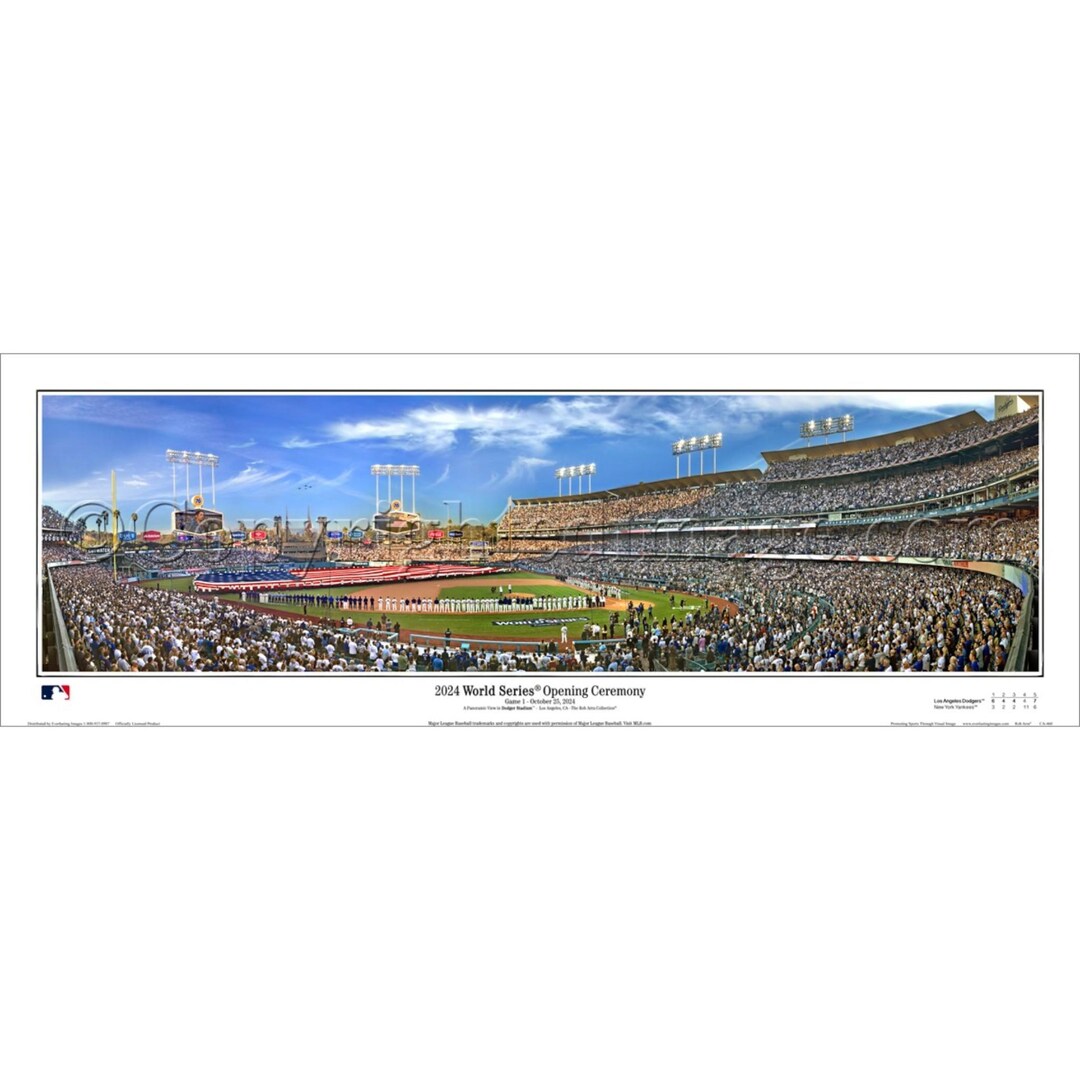 2024 World Series Opening Ceremony Panoramic Poster (13.5x39)-baseball ...