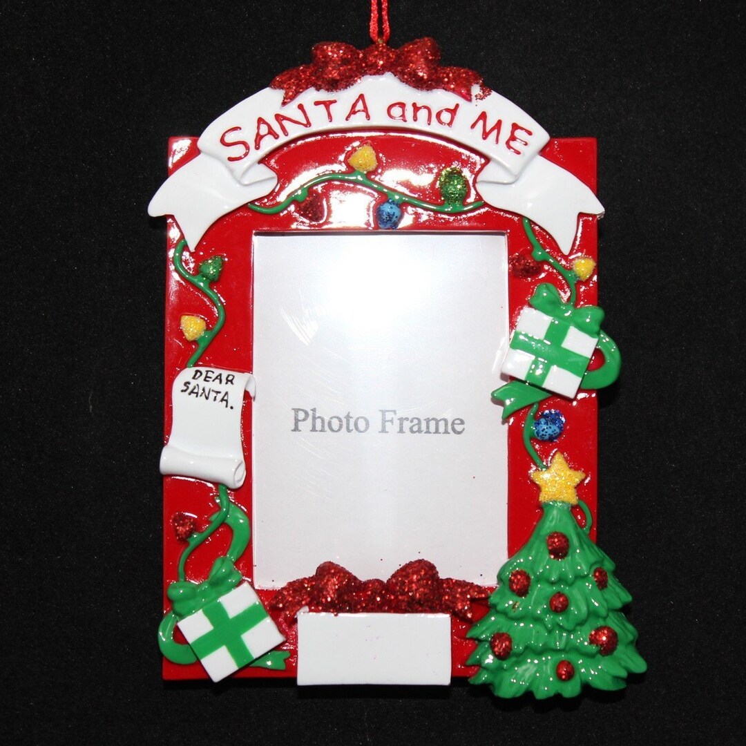 Personalized Santa and Me Photo With Words Christmas Ornament - Etsy