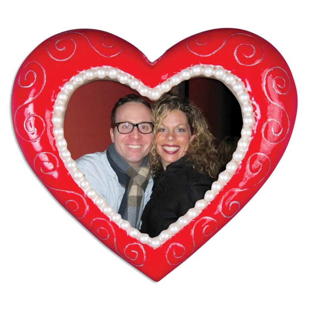 Heart Frame Personalized Christmas Ornament, Picture Frame Christmas ...