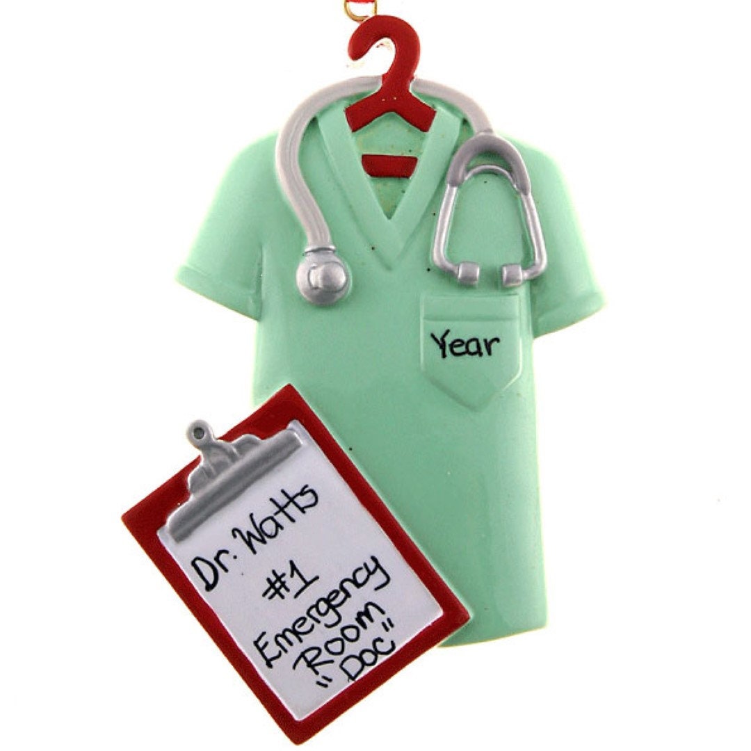 Personalized Scrubs Christmas Ornament, Occupation Tree Decoration - Etsy