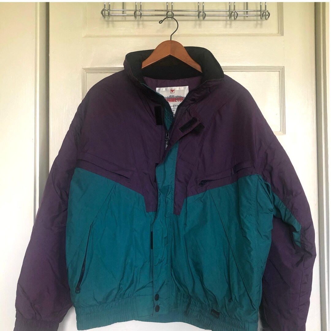 VTG 90s Obermeyer Zephyr Colorblock Ski Jacket Purple Teal Men’s L ...