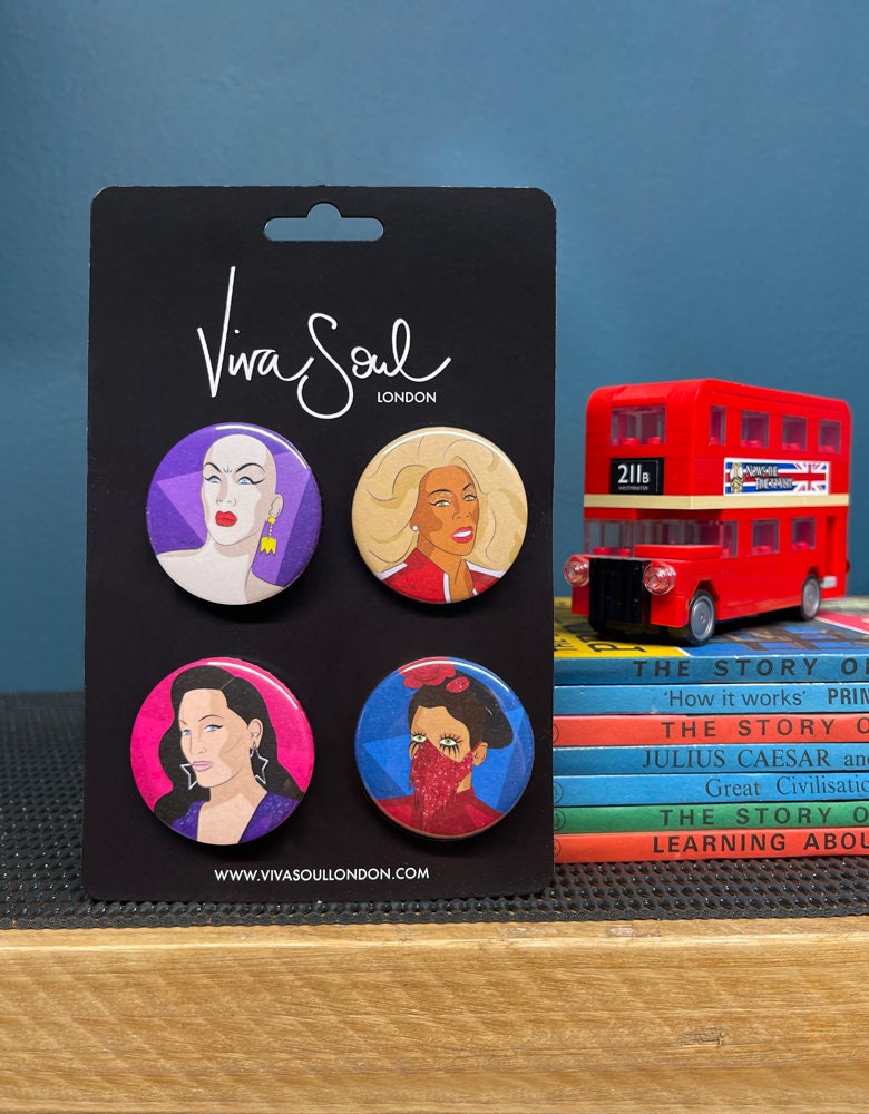 Pin Badge Pack: Rupaul's Drag Race Queens - Etsy