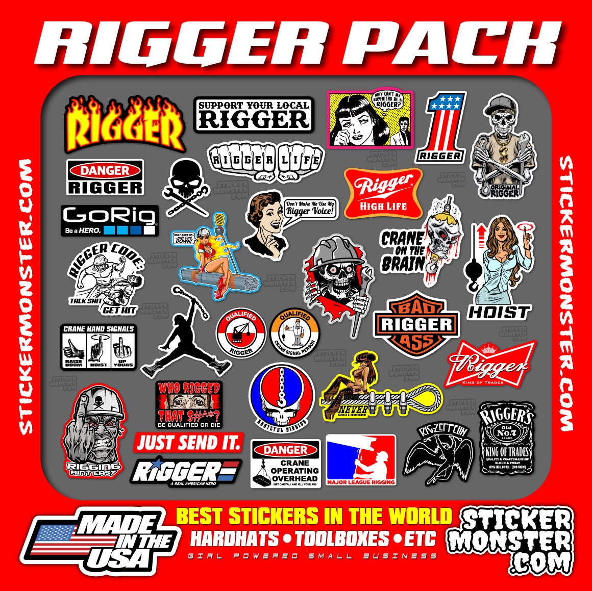 RIGGER SIGNALPERSON CRANE 32 Hard Hat Stickers, Hardhat Sticker ...