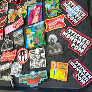 PLUMBER (50+) Hard Hat Stickers Toolbox Decals, Hardhat Sticker ...