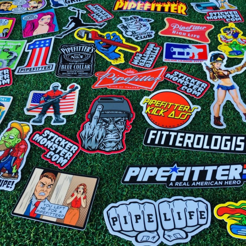 PIPEFITTER Welder Hard Hat Stickers 40 total hardhat | Etsy