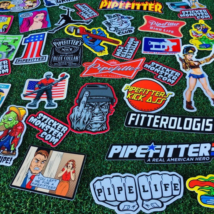 PIPEFITTER Welder Hard Hat Stickers 40 total hardhat | Etsy