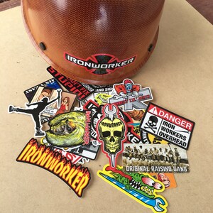 IRONWORKER Hard Hat Stickers, Iron Worker 52 Hardhat Sticker & Decals ...