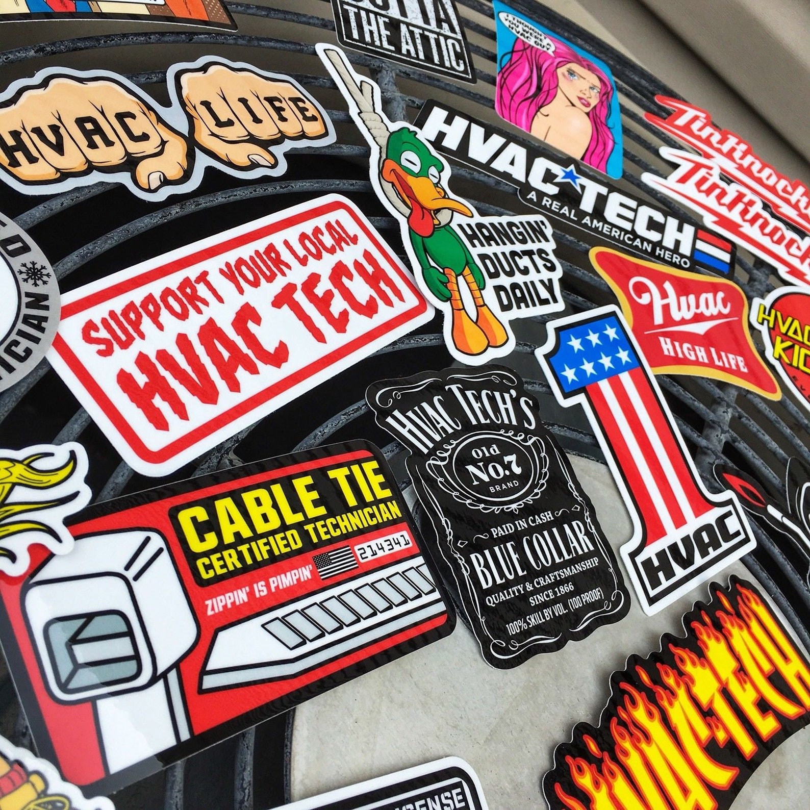 HVAC TECH Hard Hat Stickers 45 Hardhat Sticker and Decals - Etsy