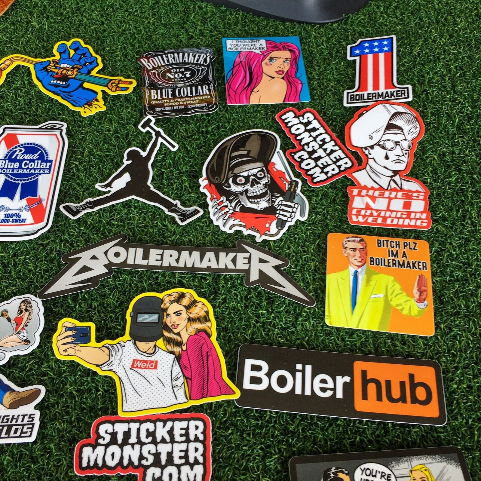 BOILERMAKER Welder, Hard Hat Stickers, 40 Total Hardhat Sticker and ...