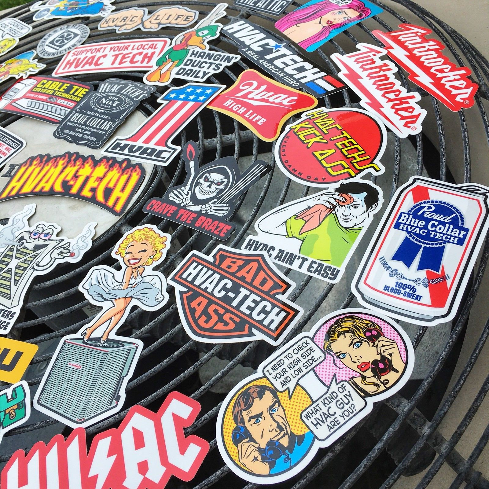 HVAC TECH Hard Hat Stickers 45 Hardhat Sticker and Decals - Etsy Canada