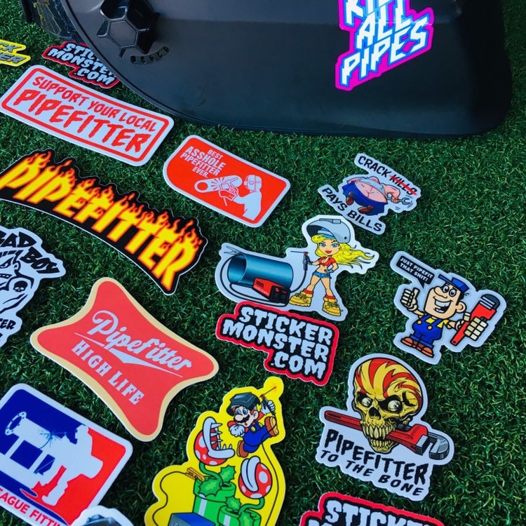 PIPEFITTER Welder Hard Hat Stickers 40 total hardhat | Etsy