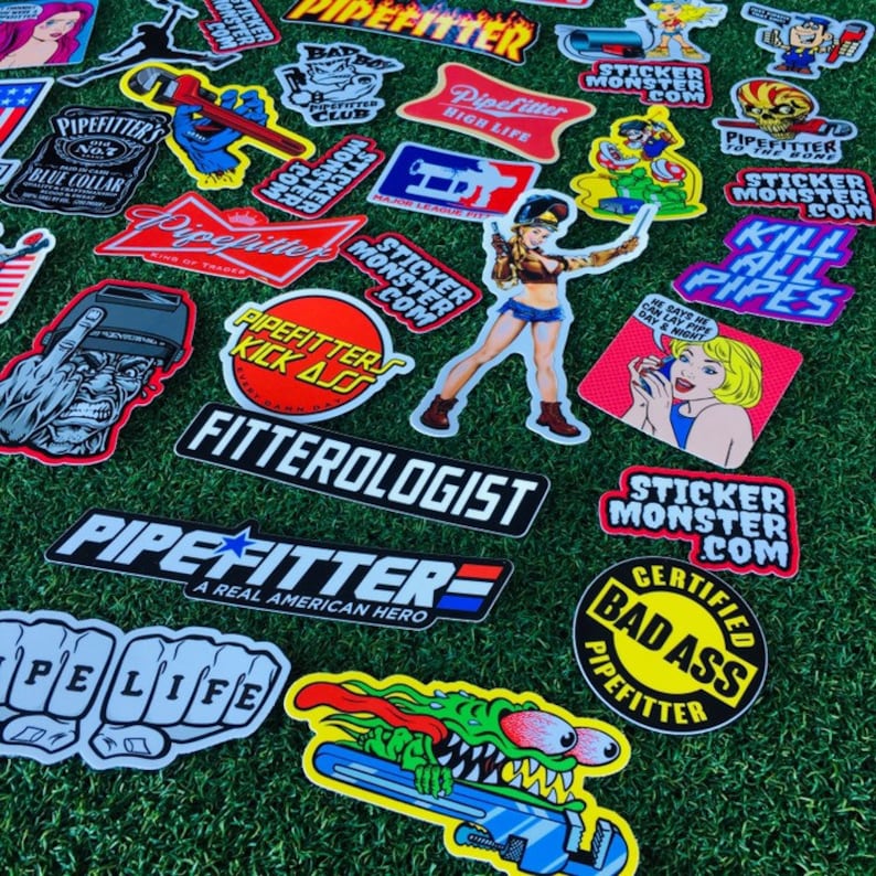 PIPEFITTER Welder Hard Hat Stickers 40 total hardhat | Etsy