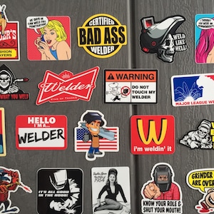 New WELDER Hard Hat Stickers, 40 Total Hardhat Sticker and Decals ...