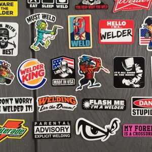 New WELDER Hard Hat Stickers, 40 Total Hardhat Sticker and Decals ...