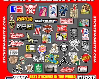 Hard Hat Stickers, SCAFFOLD BUILDER, 34 Sticker Super Value Pack - Etsy