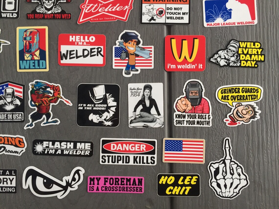New WELDER Hard Hat Stickers 40 Total Hardhat Sticker and | Etsy
