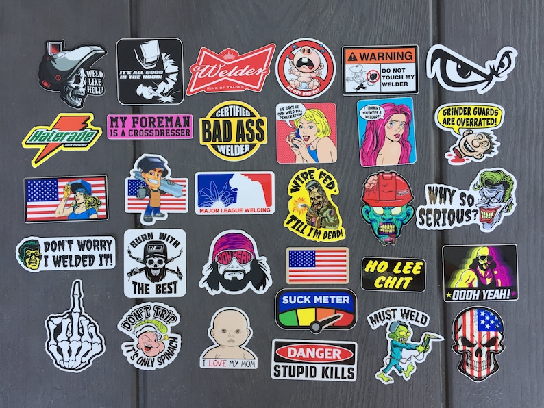 WELDER Hard Hat Stickers 30 Total Hardhat Sticker and - Etsy