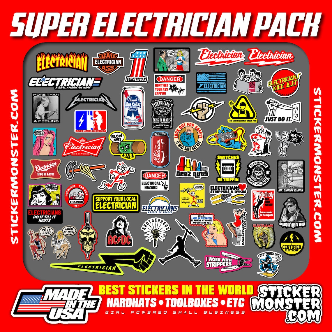 NEW ELECTRICIAN Hard Hat Stickers 55 Hardhat Sticker and - Etsy