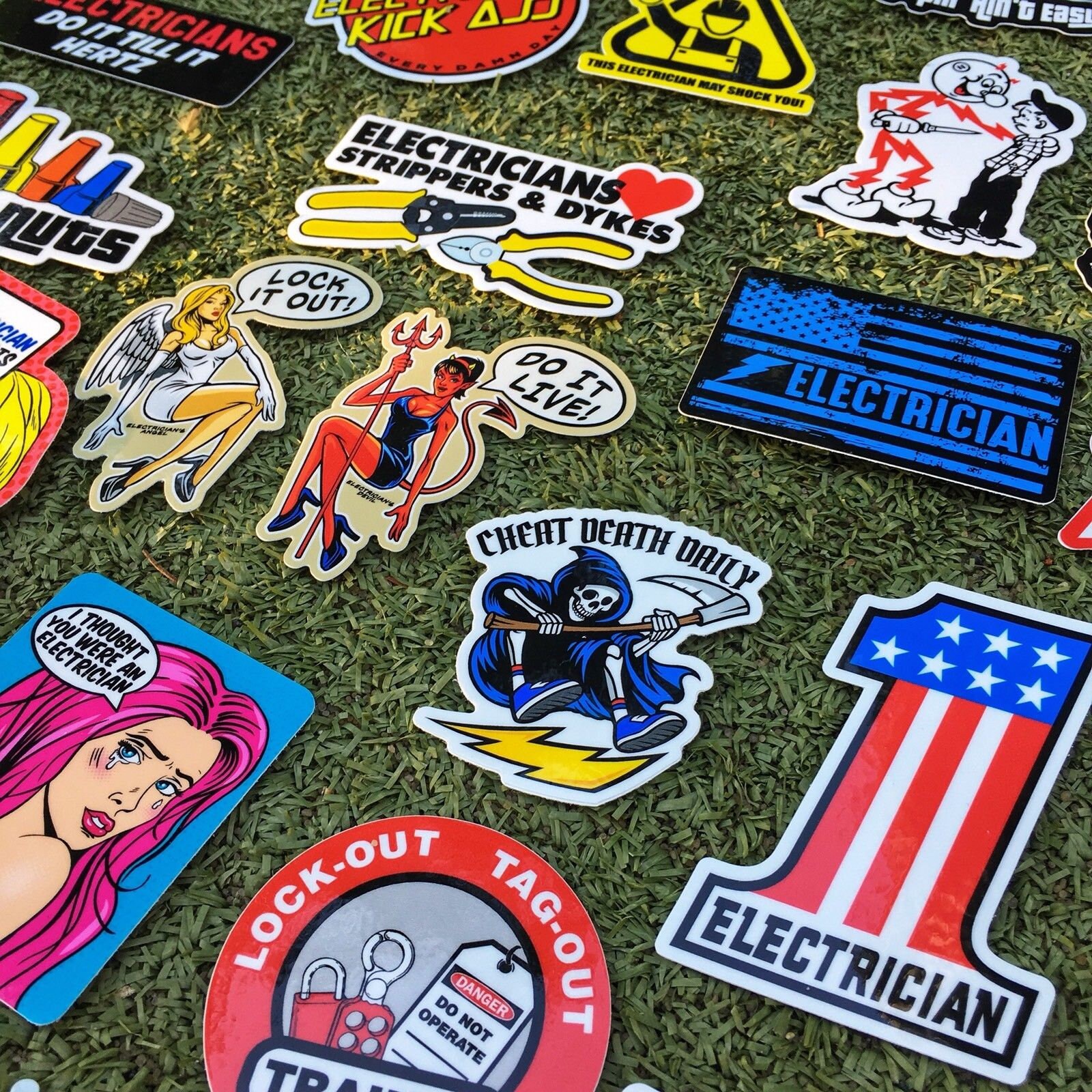 Hard Hat Stickers Electrician