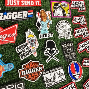 RIGGER SIGNALPERSON CRANE 32 Hard Hat Stickers, Hardhat Sticker ...