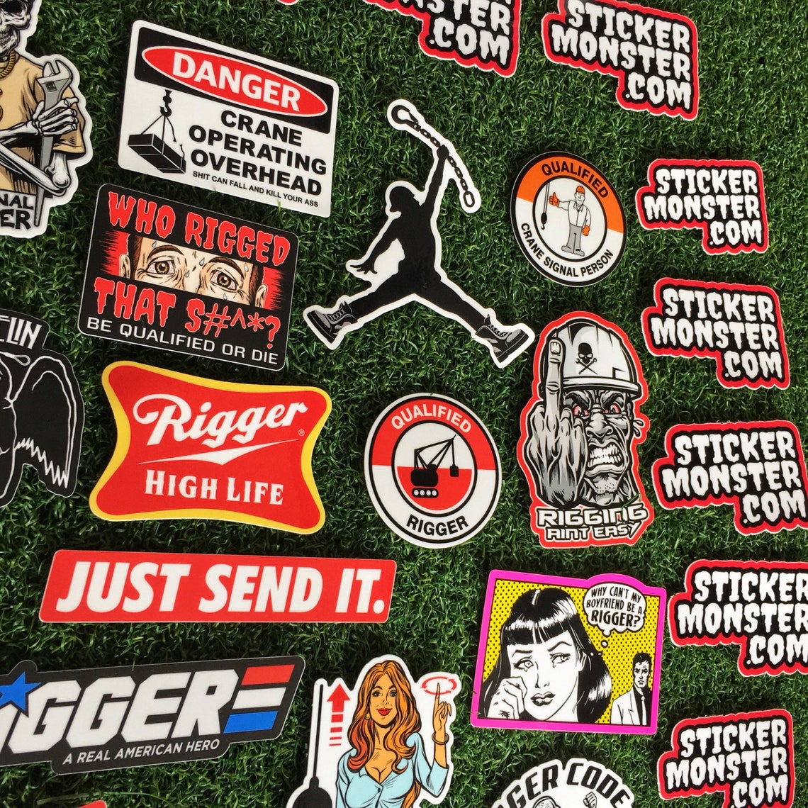 RIGGER SIGNALPERSON CRANE 32 Hard Hat Stickers, Hardhat Sticker ...