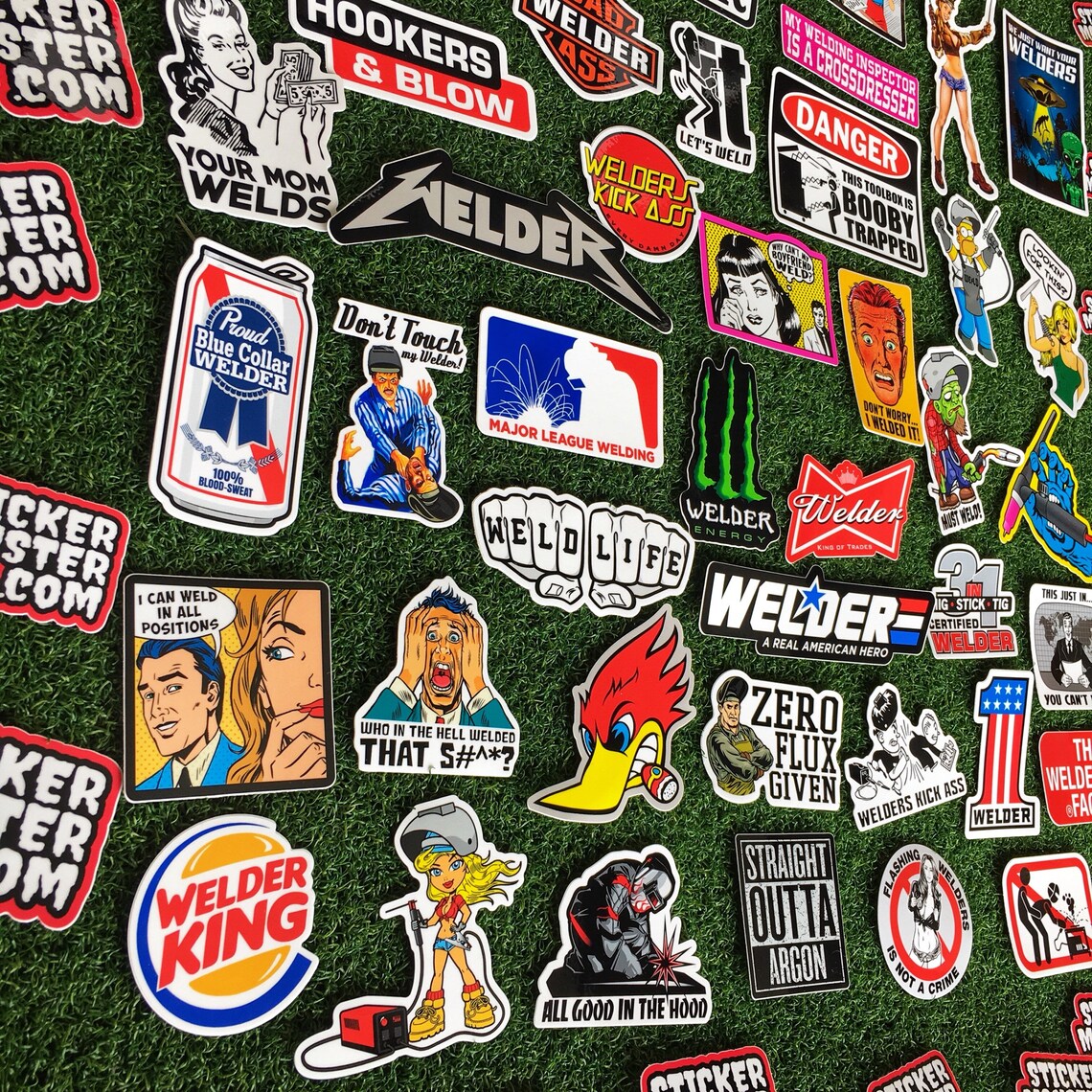 SUPER WELDER 40 Hard Hat Stickers Toolbox Decals Welding - Etsy