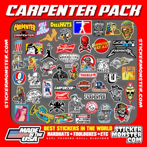 SUPER FUNNY PACK40 Hard Hat Stickers Toolbox Decals - Etsy