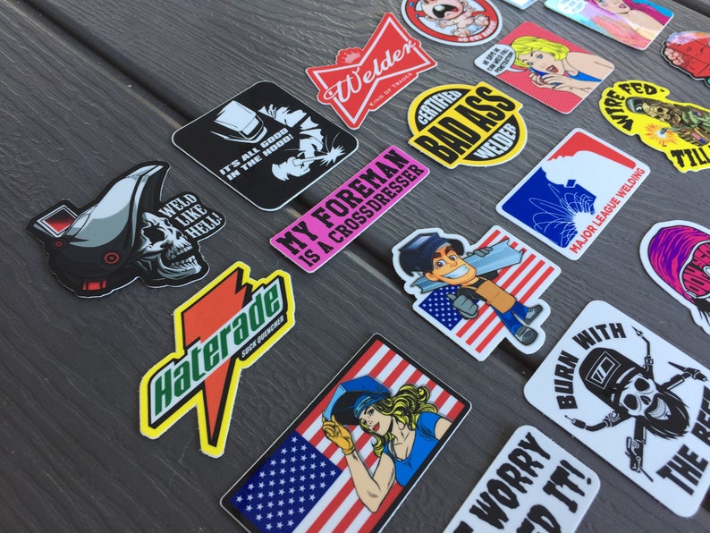 WELDER Hard Hat Stickers 30 total HardHat Sticker and | Etsy