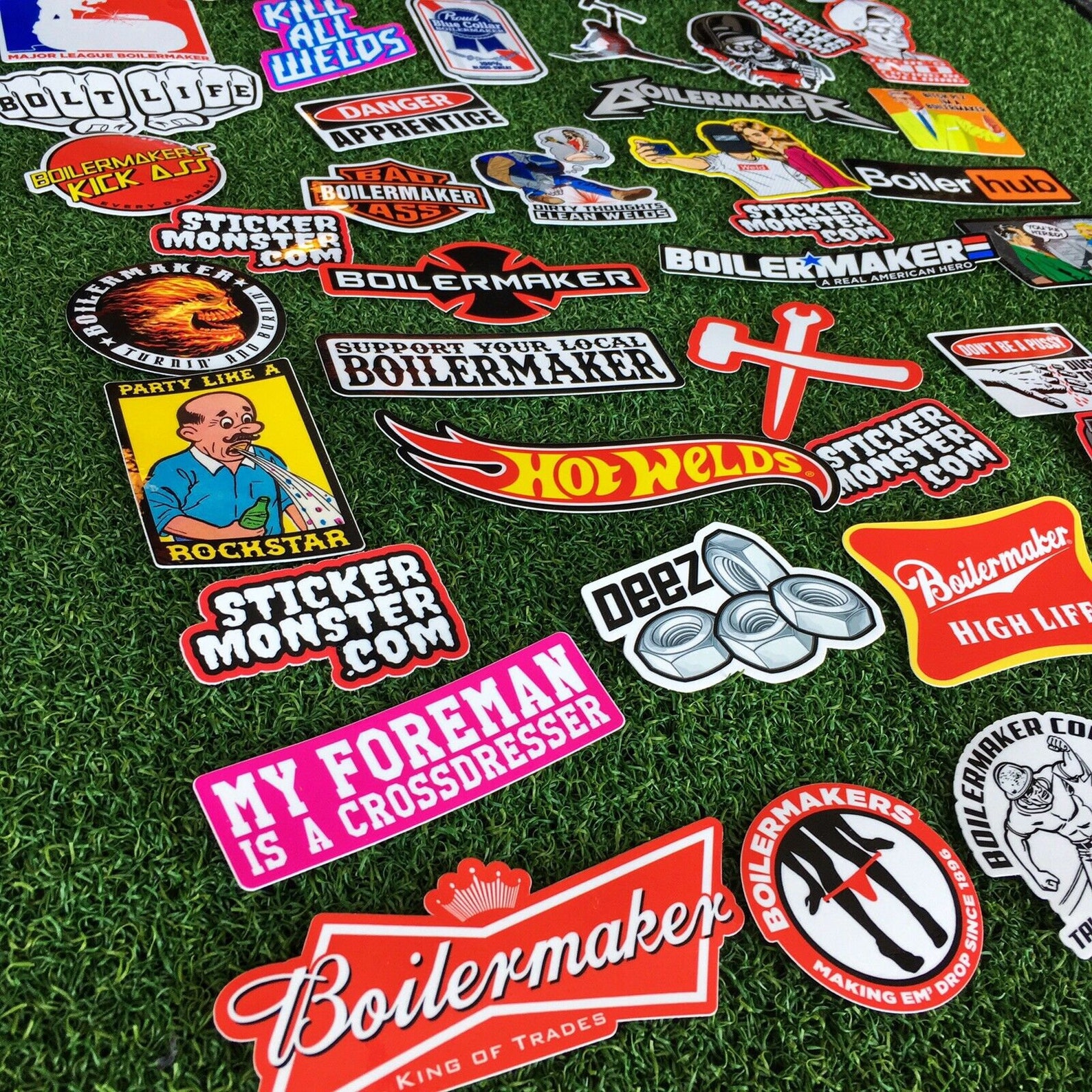 BOILERMAKER Welder Hard Hat Stickers 40 Total Hardhat | Etsy