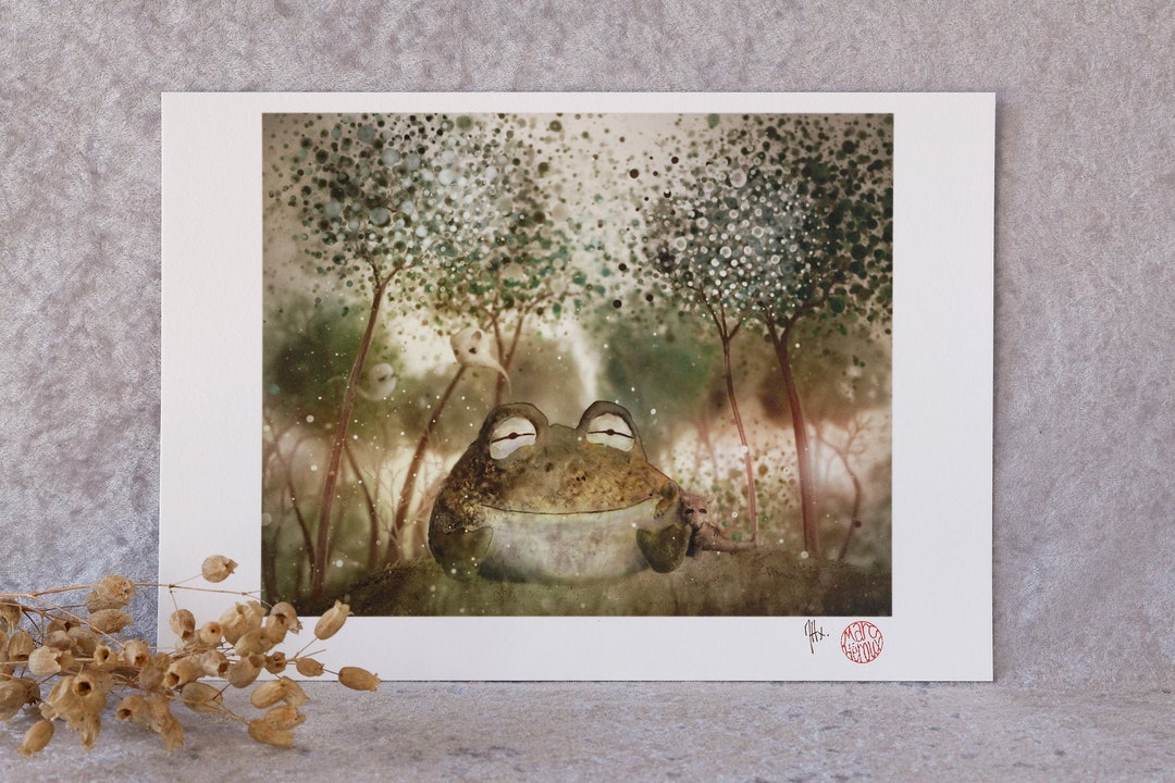 Sunday Photo Art Drawing forest Trees Ghost Toad Wolf - Etsy UK