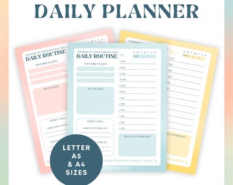 Self-care Daily Planner Printable - Etsy
