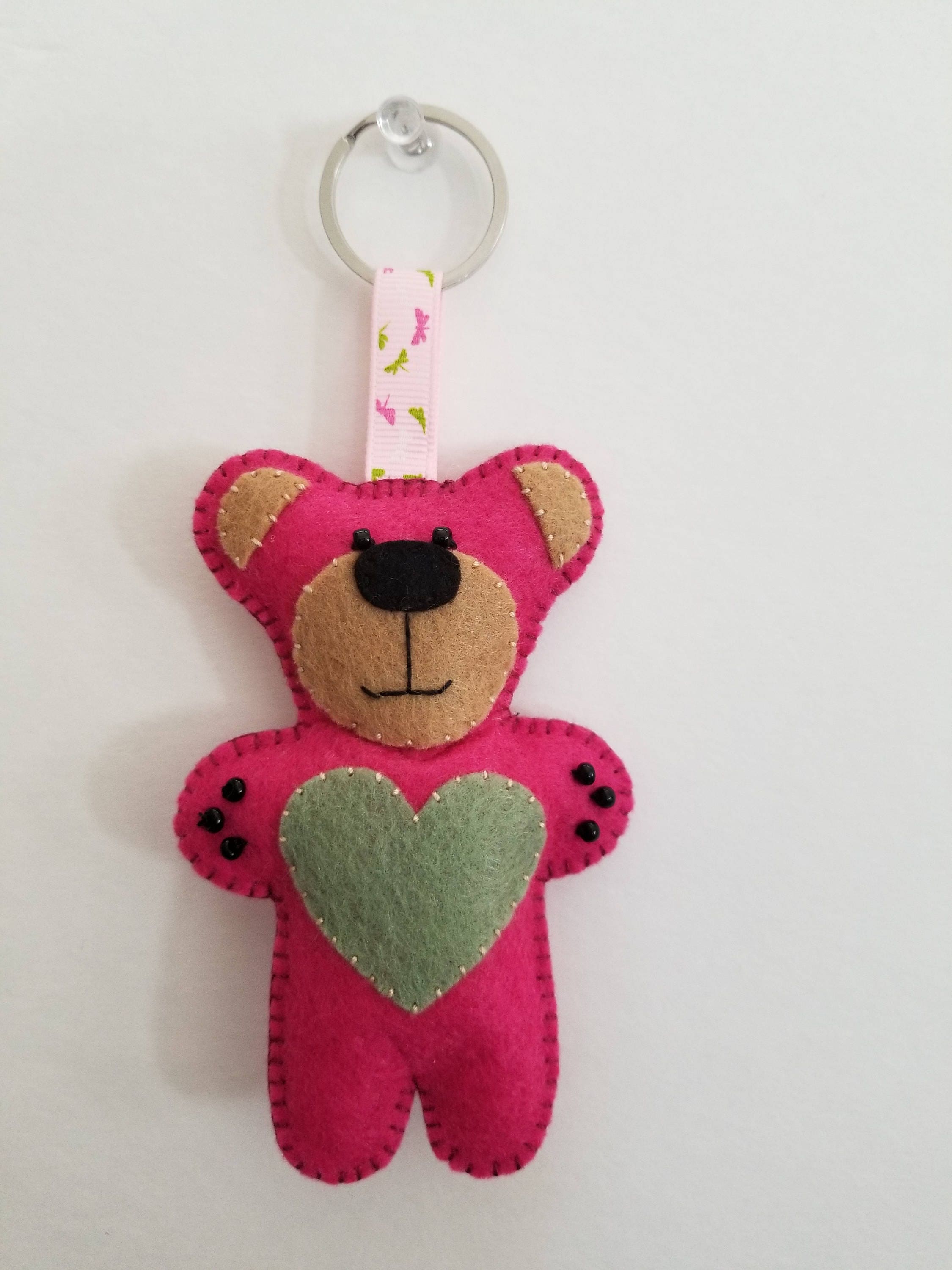 Bear Animal Felt Hand Stitched Key Chain Baby Gifts Party - Etsy