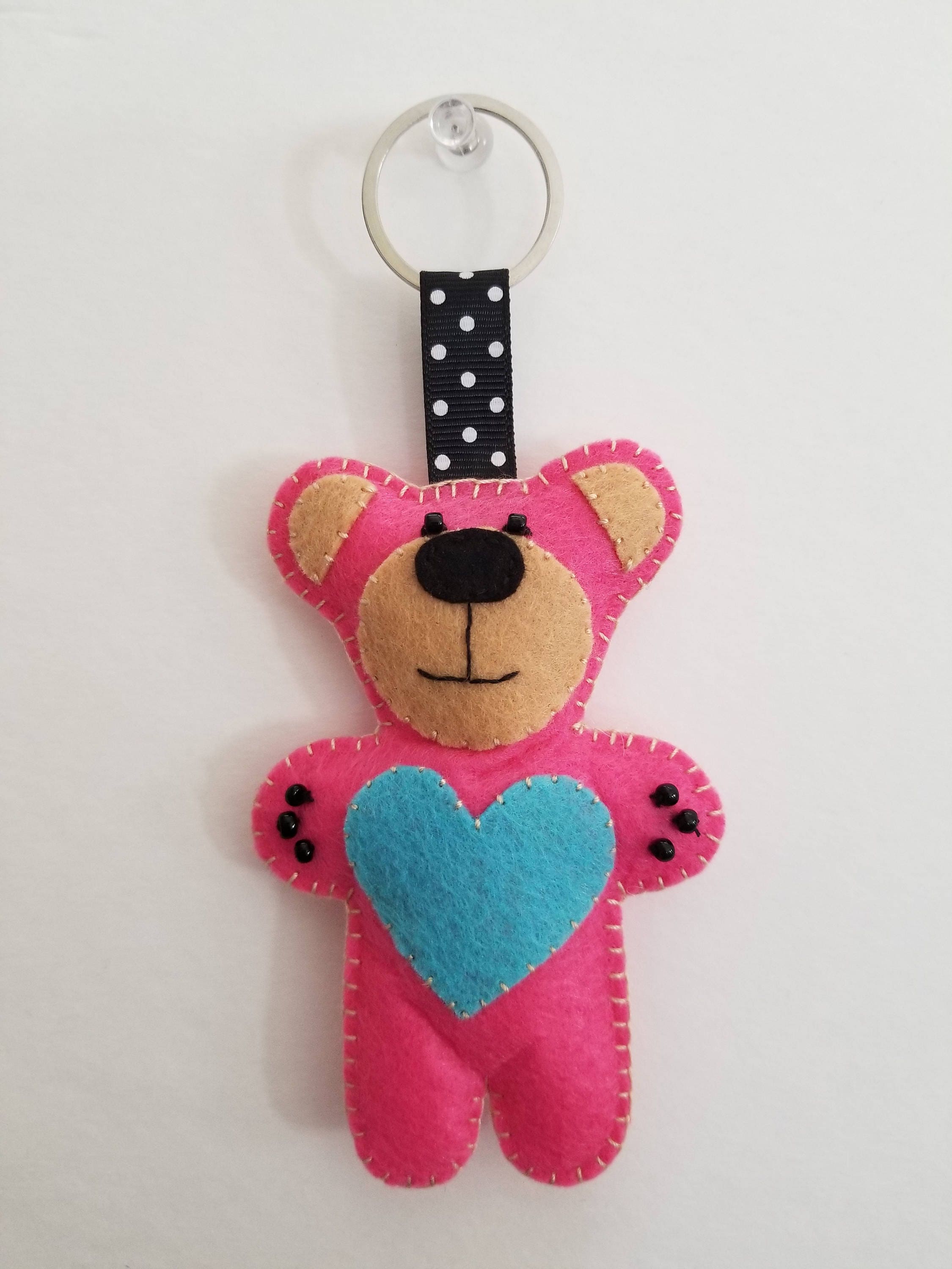 Bear Animal Felt Hand Stitched Key Chain Baby Gifts Party - Etsy