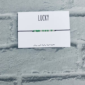Lucky Morse Code Bracelet,morse Code Bracelet,good Luck Gifts,get Well ...