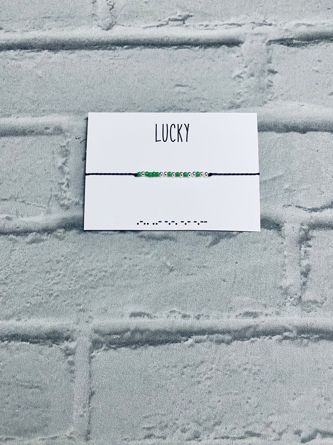 Lucky Morse Code Bracelet,morse Code Bracelet,good Luck Gifts,get Well ...