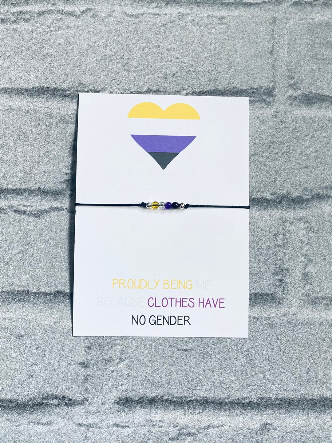 Non Binary Bracelet,non Binary Pride,non Binary,non Binary Flag,non ...