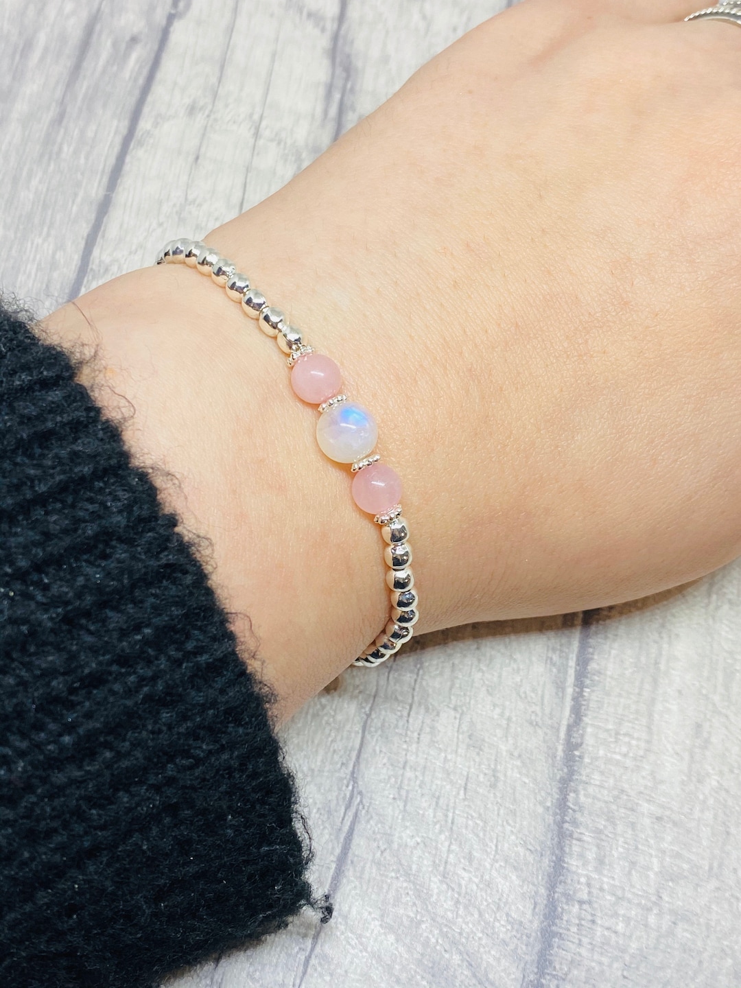 Fertility Bracelet,ivf Bracelet,rose Quartz Bracelet,pregnancy Bracelet ...