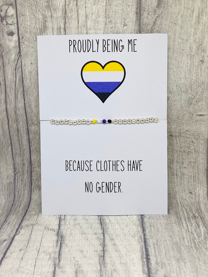 Non Binary Braceletnon Binary Pridenon Binarynon Binary - Etsy UK