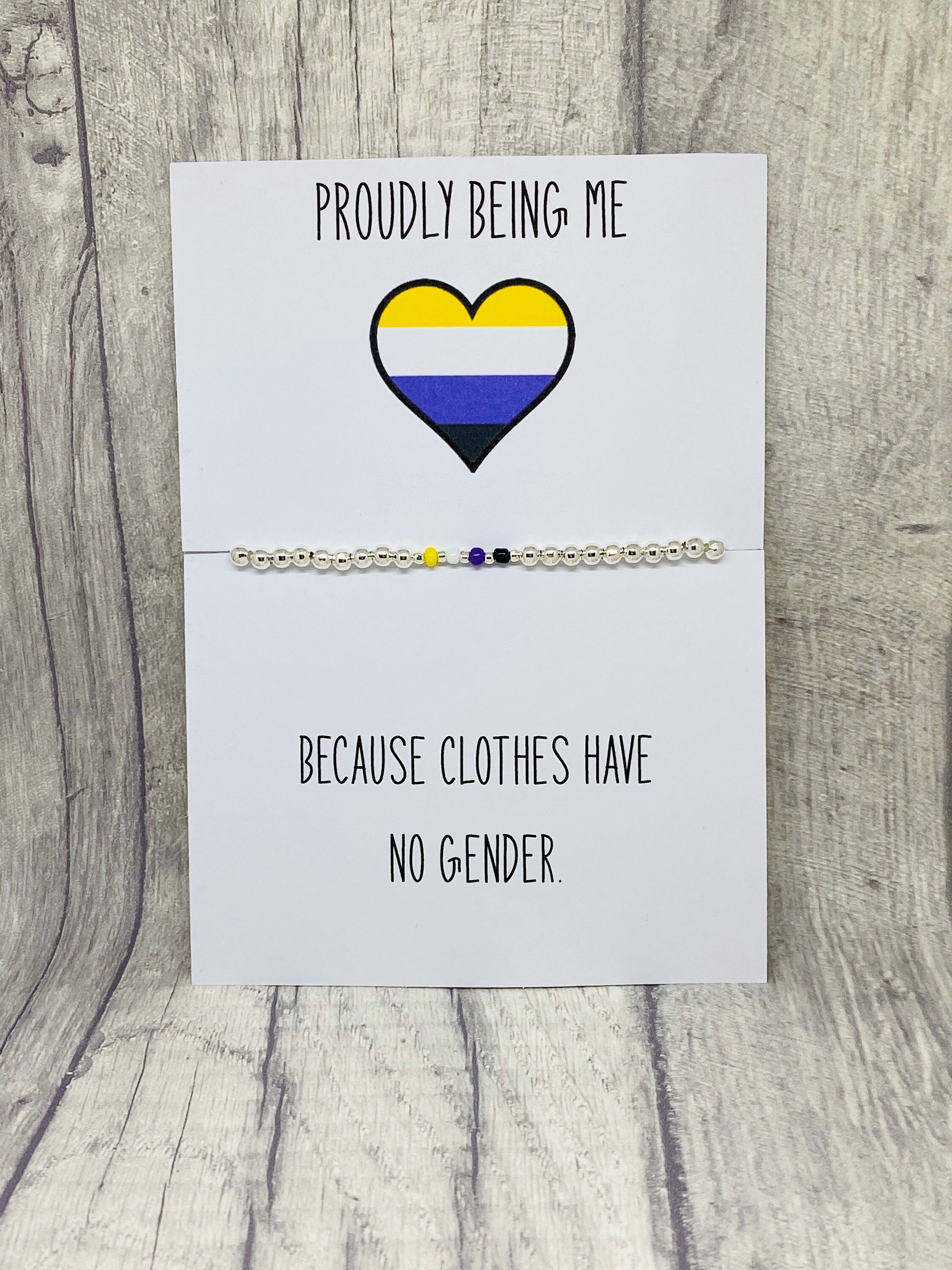 Non Binary Braceletnon Binary Pridenon Binarynon Binary - Etsy