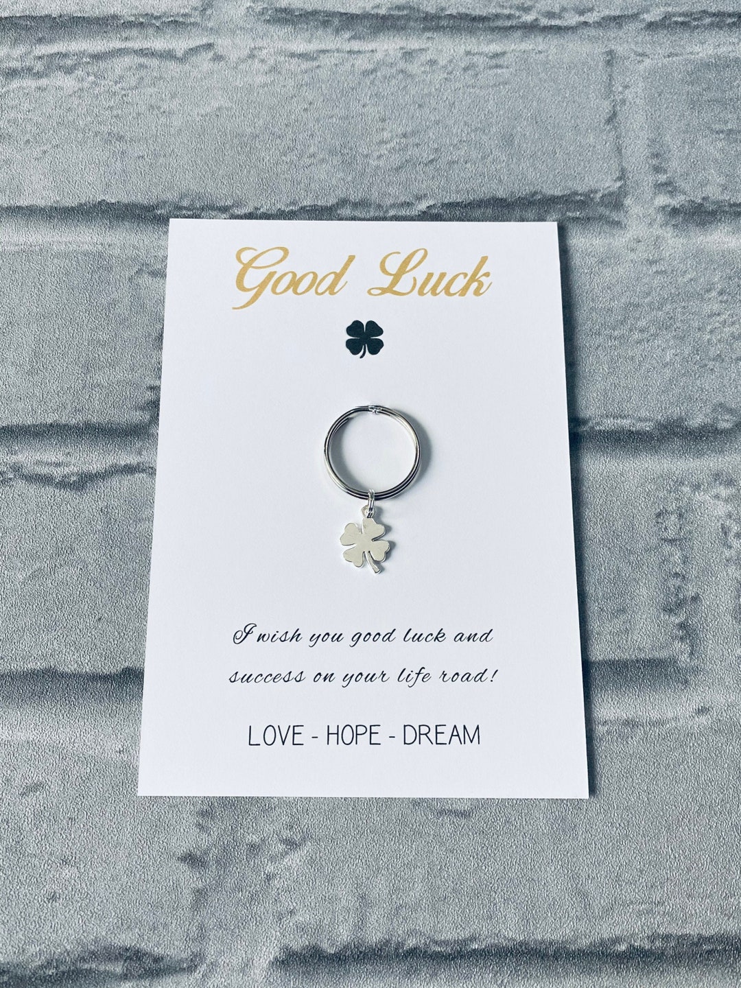 Good Luck Keyring,good Luck Charm,good Luck Gift,lucky Charm,four Leaf ...