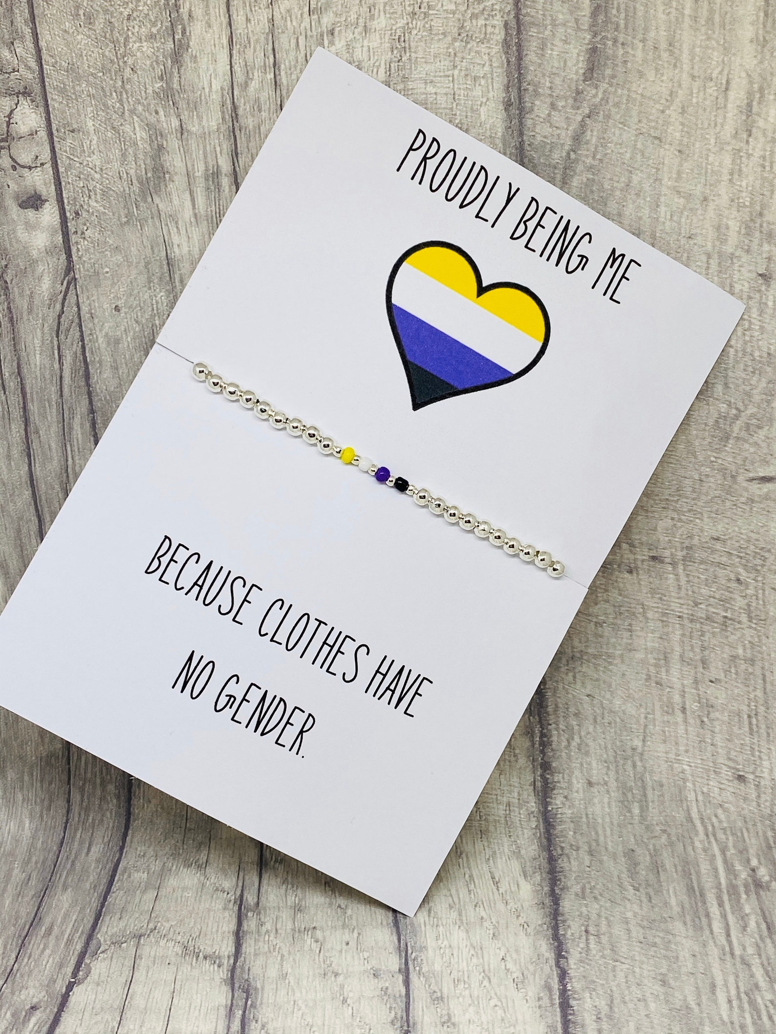 Non Binary Braceletnon Binary Pridenon Binarynon Binary - Etsy UK