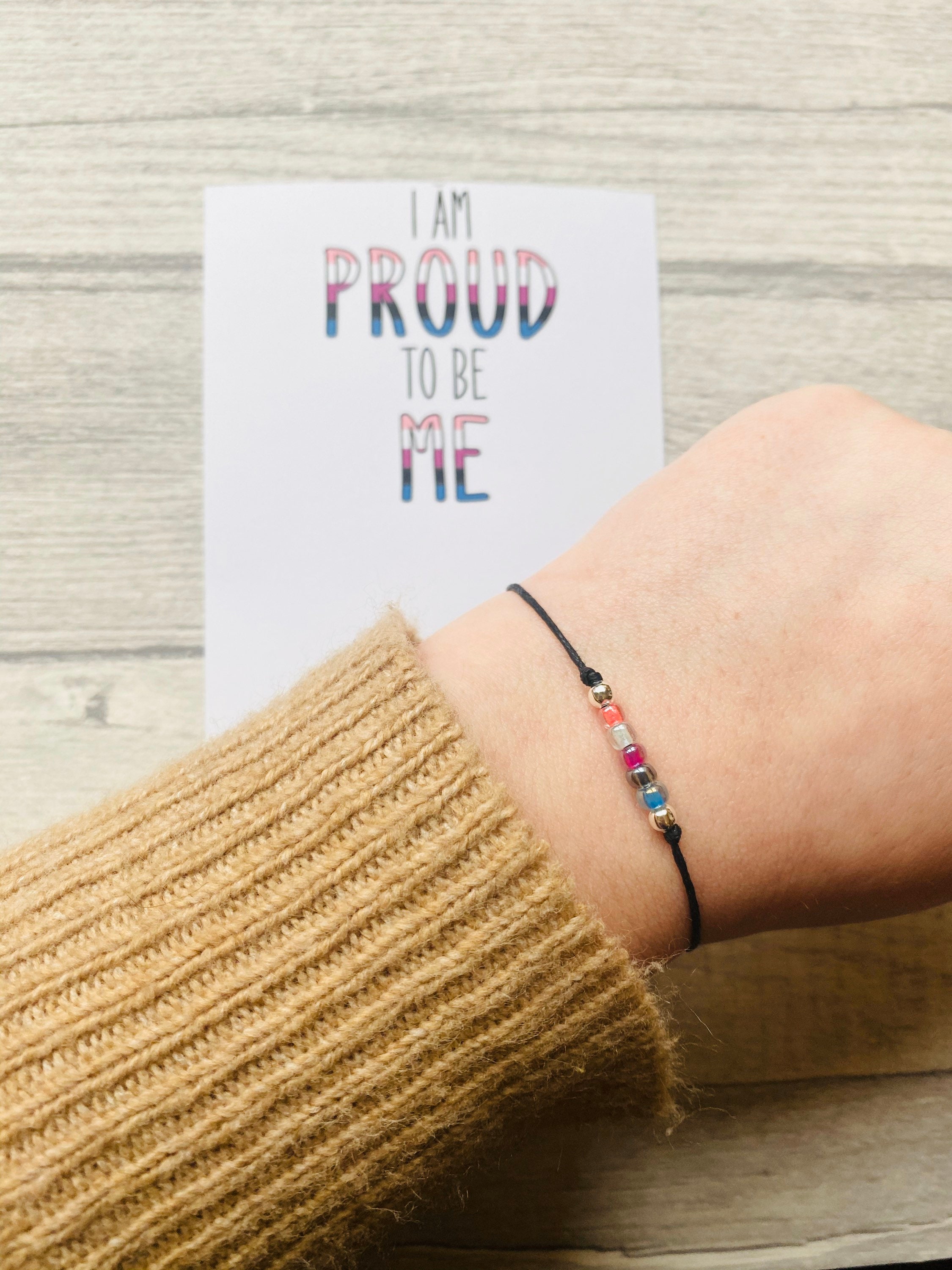 Gender fluid braceletLGBT braceletgender fluid pride | Etsy