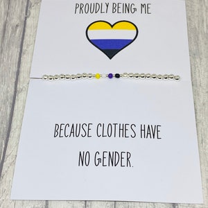 Non Binary Braceletnon Binary Pridenon Binarynon Binary - Etsy UK