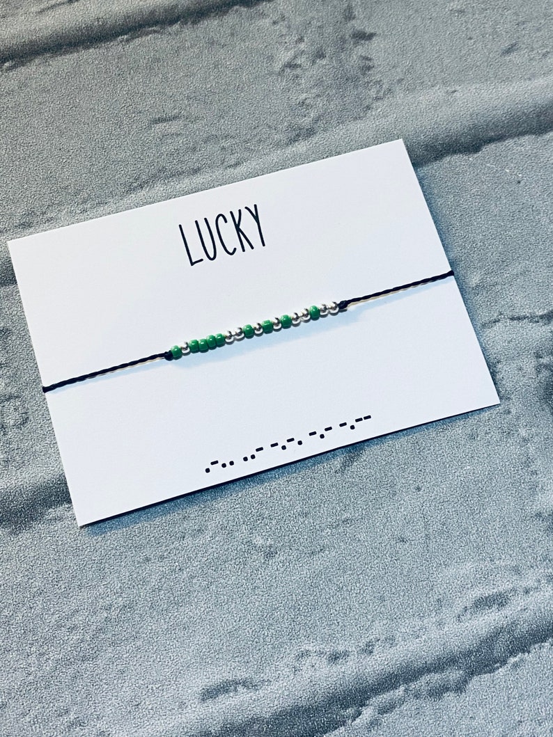 Lucky Morse Code Braceletmorse Code Braceletgood Luck - Etsy