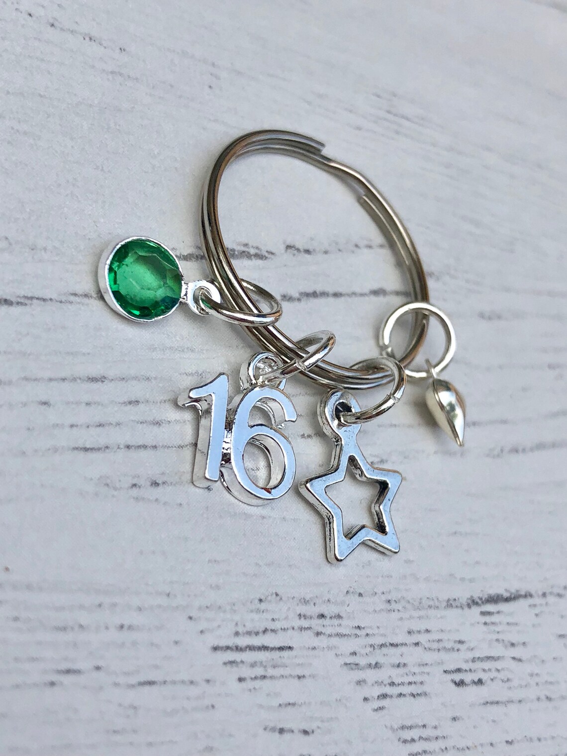 16 Keychain16th Keychain16th Birthdaybirthstone - Etsy