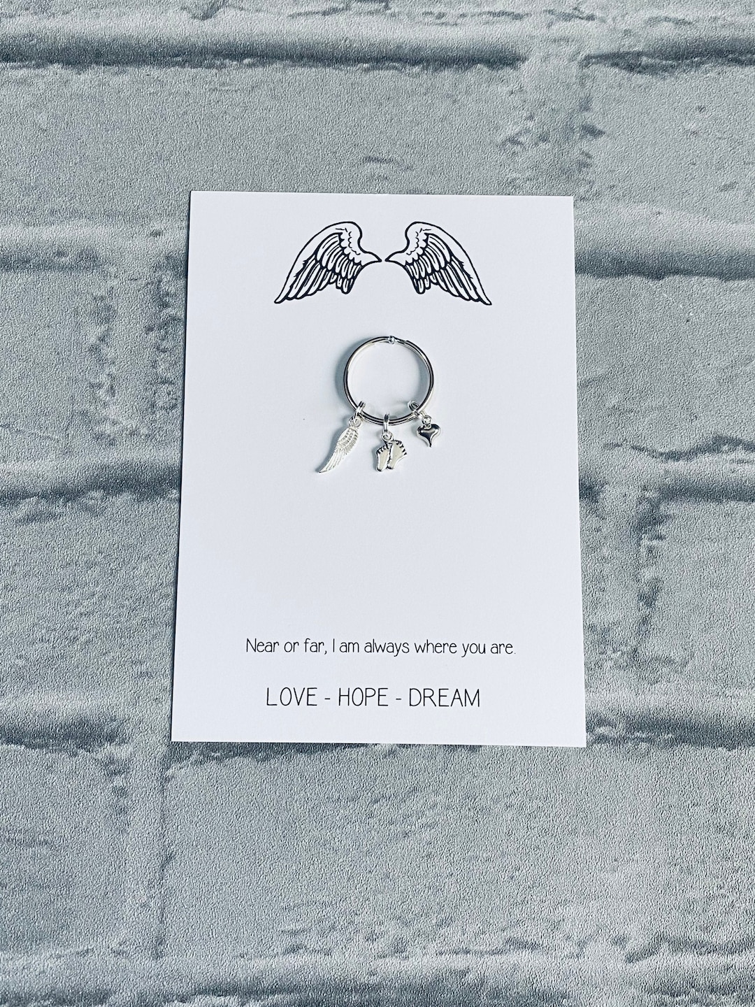 Baby Loss Keepsake: Angel Wing Keyring, Bereavement Gift - Etsy