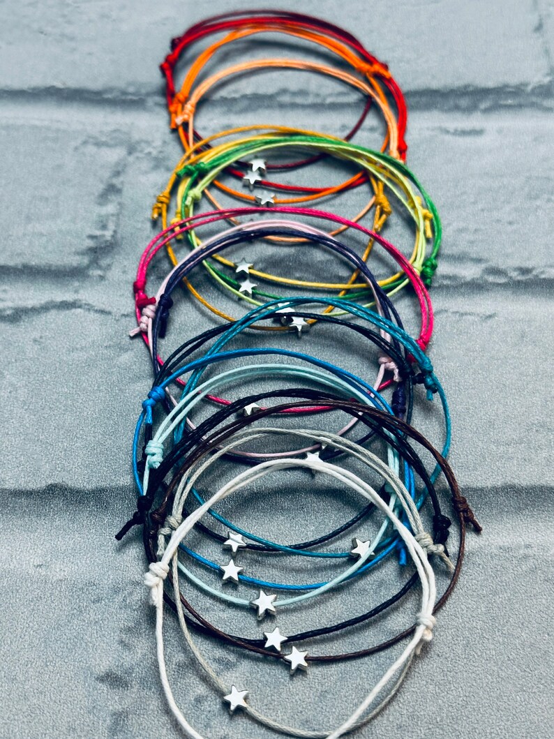 Adjustable String Wish Braceletstring Ankletfriendship - Etsy UK