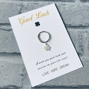 Good Luck Keyring,good Luck Charm,good Luck Gift,lucky Charm,four Leaf ...