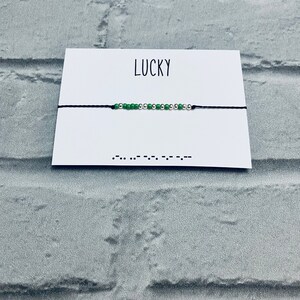Lucky Morse Code Bracelet,morse Code Bracelet,good Luck Gifts,get Well ...