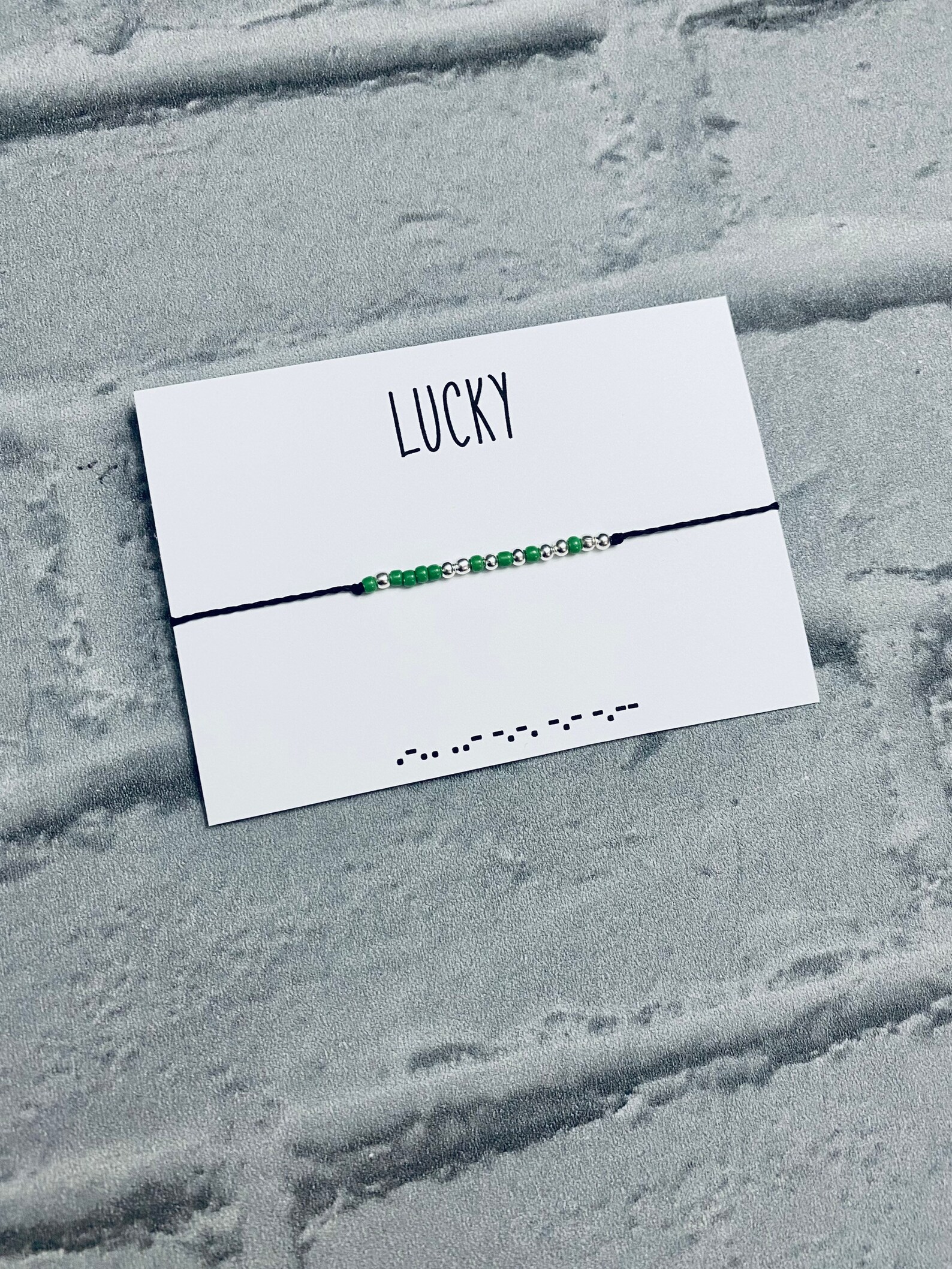 Lucky Morse Code Braceletmorse Code Braceletgood Luck - Etsy